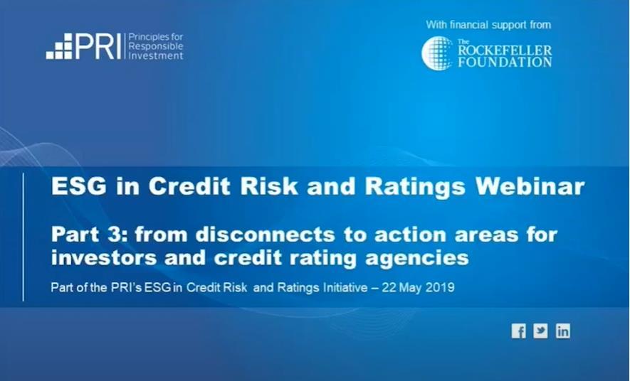 ESG, credit risk and ratings: part 3 - from disconnects to action areas ...